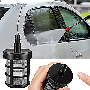 Tondiamo 4 Pieces Household Hose Filters Water Pump Sediment Filter 50 Mesh Stainless Steel Hose Water Filter Garden Hose Strainer for Sprayers, Car Washers, Oil Pumps and Industrial Equipment