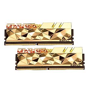 G.SKILL Trident Z Royal Elite Series (Intel XMP) DDR4 RAM 16GB (2x8GB) 3600MT/s CL16-19-19-39 1.35V Desktop Computer Memory UDIMM - Gold (F4-3600C16D-16GTEGC)
