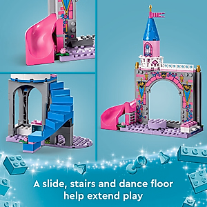 LEGO Disney Princess Aurora's Castle Building Toy Set 43211 Disney Princess Toy with Sleeping Beauty, Prince Philip and Maleficent Mini-Doll Figures, Disney Gift Idea for Kids Boys Girls Age 4+