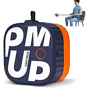 UNITREE PUMP Pro Motor Powed All-in-one Smart Pocket Gym, 4.4-44lbs Resistance,Eccentric and Concentric Available, Arcade Style Games, One for All Training Demands, App Assist (Orange£©