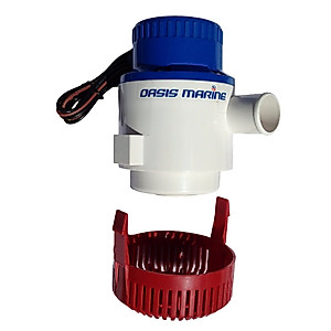OASIS MARINE 3700 GPH 12v Boat Marine Plumbing Submersible Electric Bilge Pumps (3700gph 12v) Salt Water Pump With Float Switch