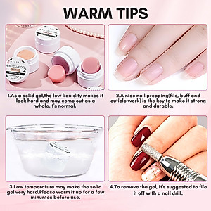 Makartt Solid Gel Builder: 15ML Non-sticky to Hands, White Shimmers Color for Extension 3d Sculpting Nail Art, Hard Gels Molding for Nails UV/LED Lamp Required Pearl Drift