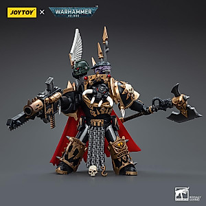 JoyToy Warhammer 40K 1/18 Action Figure Chaos Space Marines Crimson Slaughter Brother Karvult and Brother Maganar Military Collections Model Pack