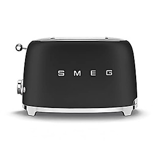 SMEG 50's Retro 2 Slice Toaster, Matte Black