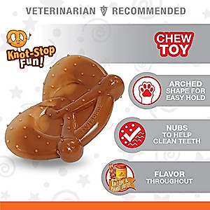 Nylabone Pretzel Dog Toy - Power Chew Dog Toy for Aggressive Chewers - Bacon & Peanut Butter Small/Regular (1 Count)