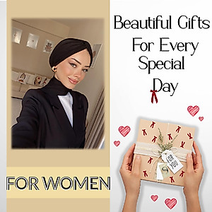 sufirit Hats for Women, Turbans for Women, Chemo Headwear Caps, Jeweled Turbans, Hijab for Women, Cancer Headwear, Hijab Cap (Twisted Hijab - Black)