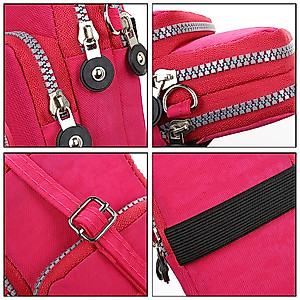 ZGMYC 3-Layers Cellphone Pouch Wristlet Purse Waterproof Sports Armband Shoulder Bag Wallet