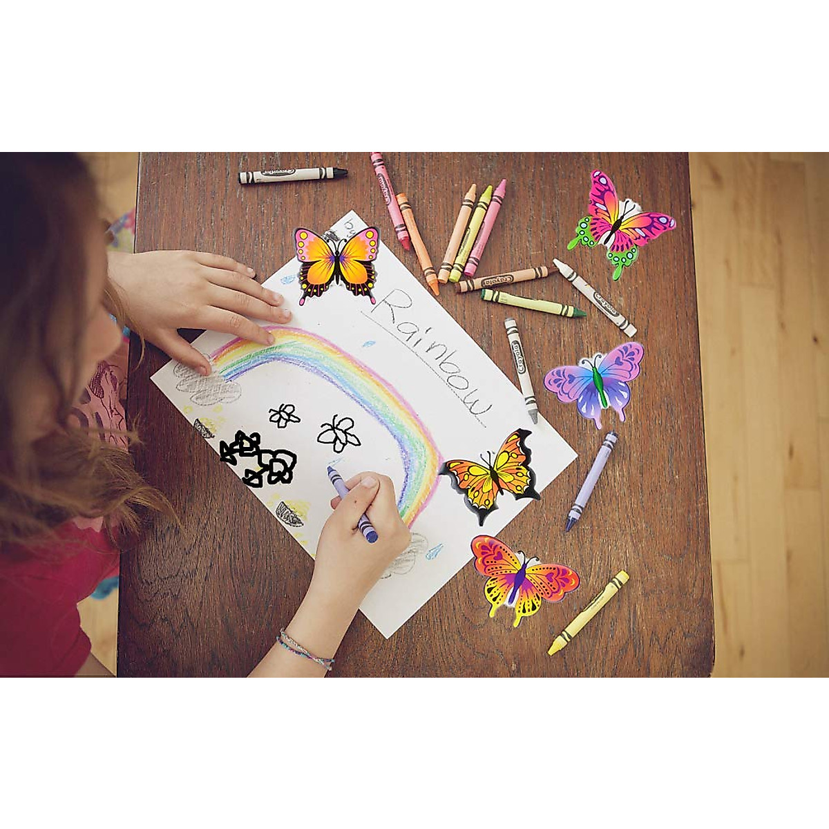 M MORCART Butterfly Magnets for Fridge Refrigerator Cute Magnets Suitable for Kitchen Locker Office Board Gifts for Kids Girl 6 pcs