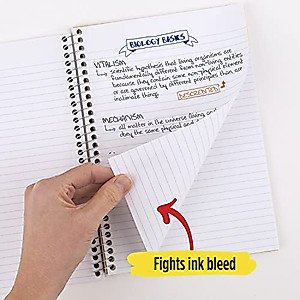 Five Star Small Spiral Notebooks, 6 Pack, 5-Subject, College Ruled Paper, 180 Sheets, Small, 9-1/2" x 6", Assorted Colors (73527)