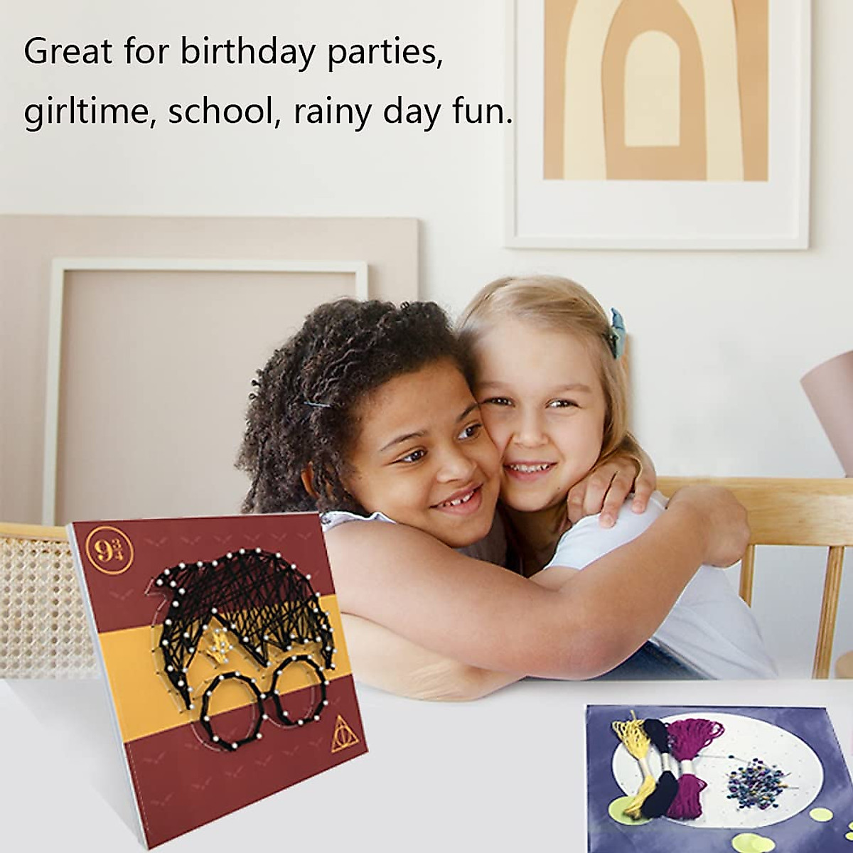 craftstring String Art Kit for Kids and Adults, All-in-One, DIY 2 Large String Art Canvases-Harry Potter and Owl Edition