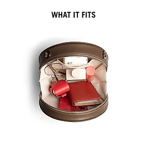 DailyObjects Round Size Leather Crossbody Purse for Women, Girls | Circle Crossbody Bag | Shoulder Handbag | Adjustable Strap