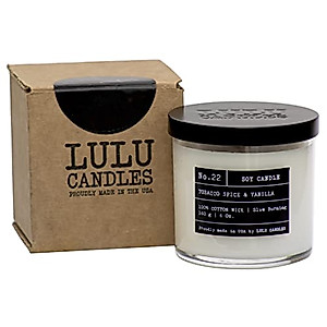 Lulu Candles | Jasmine & Lily | Luxury Scented Soy Jar Candle | Hand Poured in The USA | Highly Scented & Long Lasting- 6 Oz.