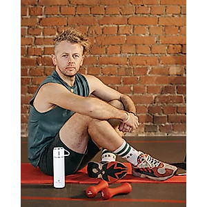 XTYHTX Thermos Bottle Coffee Cup,Vacuum-Insulated Beverage Bottle with Handle,Stainless Steel Thermo Leak-Proof for Coffee, Tea, Water, Hot or Cold, 17oz (White)