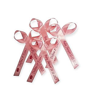 50 Personalized Ribbons Bridal Wedding Favor Baby shower Centerpieces, Photo Frames, Party, Invitations or Sprinkle - Custom Made