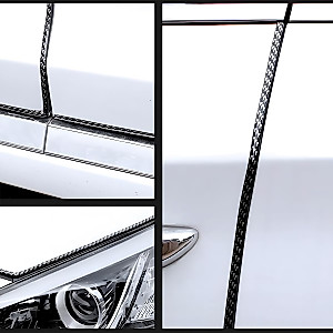BELOMI Car Door Edge Guards, 32.8Ft Universal Fit U Shape Door Edge Trim Car Door Protector, PVC Plating Finish Anti-Collision Automotive Body Strip, Car Accessories Fit for Most Car (Carbon Fiber)