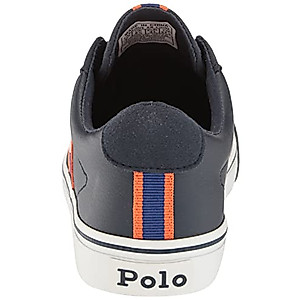 POLO RALPH LAUREN Unisex Child Westcott(Big Kid) Sneaker, Navy/RYL/Org/Ppw, 4 Big Kid US