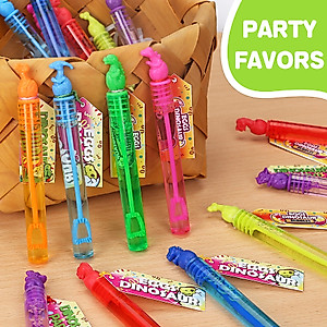 Dinosaur Egg Party Favors, 32Pcs Mini Bubble Wands Bulk with Gift Box, 3D Dino Birthday Decorations, Safari Goody Bag Stuffer, Pinata Filler Supplies, Kids Classroom Prizes, Toddler Toys for Boy Girl
