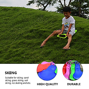BESPORTBLE Lawn Sleigh 2pcs Snow Sleds Lightweight Flying Carpet Portable Rolling Snow Slider Disc Toy Snow Saucer Sleds Random Color Flying Carpet Sled