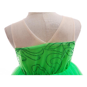 Dressy Daisy Green Fancy Fairy Costume with Butterfly Wings for Toddler Girls Halloween Birthday Party Dress Up Size 4T to 5T