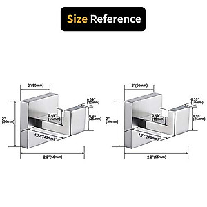 kimzcn Towel Coat Hooks Bathroom Clothes Garage Hotel Cabinet Closet Sponges Robe Hook Wall Mounted Kitchen Heavy Duty Bath Door Hanger 2 Pack Brushed Stainless Steel