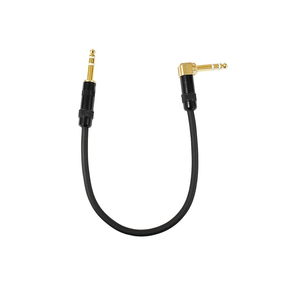 Audio2000's C26001 1 Ft 1/4" TRS Right Angle to 1/4" TRS Cable