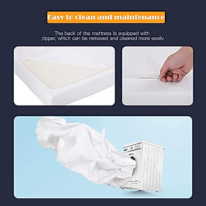 Dkeli Queen Mattress, 8 Inch Gel Memory Foam Mattress for Cool Sleep & Pressure Relief, Medium Firm Bed Mattresses, CertiPUR-US Certified, White