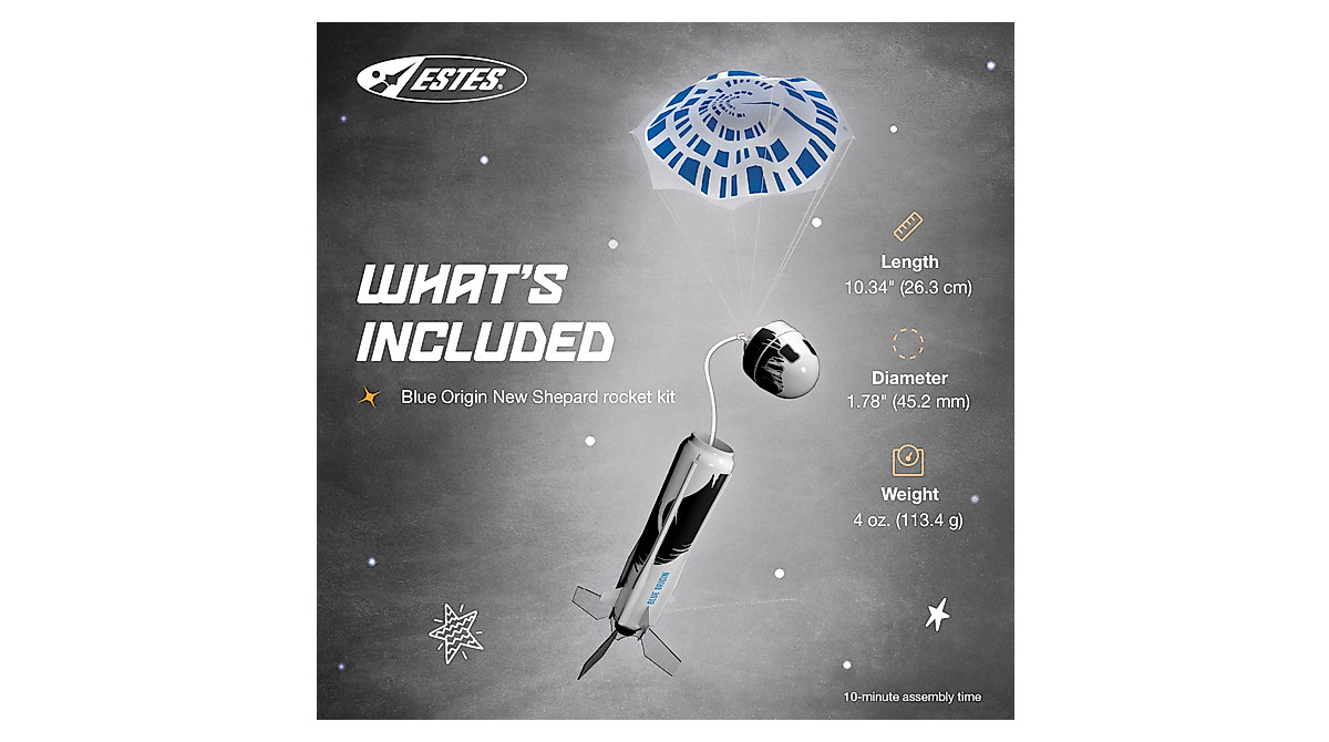 Estes Blue Origin New Shepard Rocket Kit | Beginner Level
