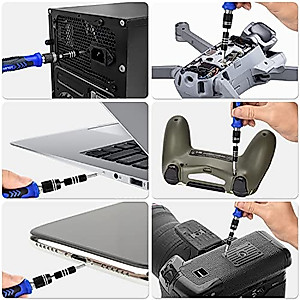 Precision Screwdriver Set TOPWAY PC Building Tool Kit with 123 Bits- 146IN1 Computer Repair Tool Kit with Magnetic Pad for Laptop iPhone MacBook iPad PS4 Xbox Game Controller Toys Electronics