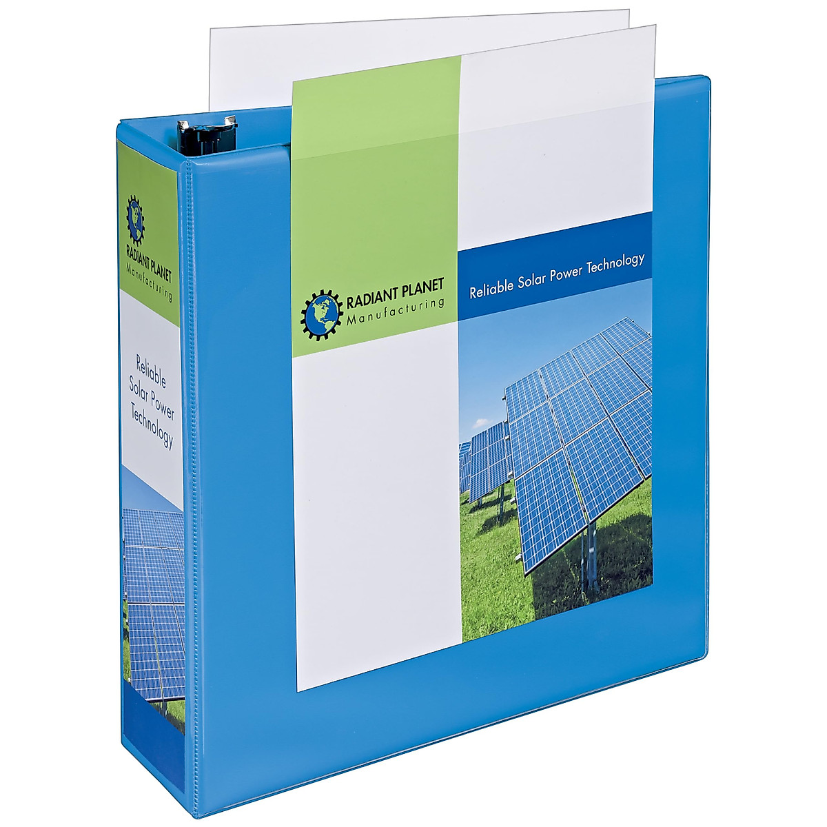 Avery Heavy-Duty View 3 Ring Binder, 3" One Touch Slant Rings, Holds 8.5" x 11" Paper, 1 Light Blue Binder (05601)