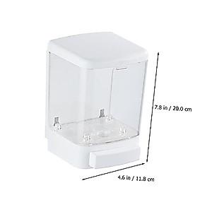BETOOKY Manual Soap Dispenser Foams Soap Dispenser Push- Style Dispenser Liquid Soap Holder Wall Mounted Hand Wash Wall Holder Hotel Soap Dispenser Handwashing Fluid White Plastic Shampoo
