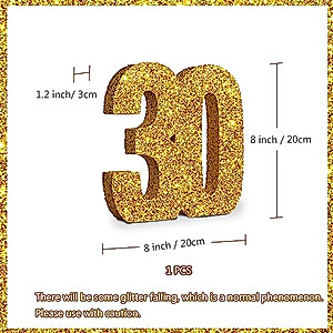 Eploger 30th Birthday Decorations for Men and Women,30th Anniversary Decorations,Glod Glitter 30th Birthday Centerpieces for Table Decorations,Number 30 Table Topper Decor