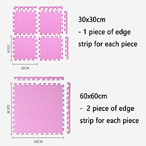 ALGFree Kids Bedroom Interlocking Reversible Soft Foam Play Mats for Gym, Play Area, Exercise, Child Playmat Crawling Mat (Color : Pink, Size : 30x30x1cm-16pcs)