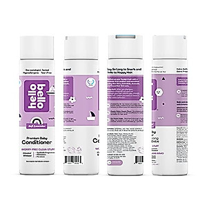 Hello Bello Soft Lavender Conditioner | Hypoallergenic, pH-Balanced & Dermatologist-Tested, Plant Based Formula for Babies and Kids | 10 FL Oz