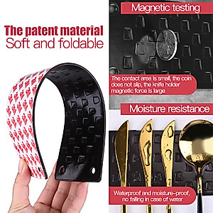 Diketone Magnetic Knife Holder for Wall 2 Pack Self-adhesive Knife Magnetic Strip for Blackstone Grills Kitchen Powerful Magnetic Pull Force Knife Rack for Weber Grills