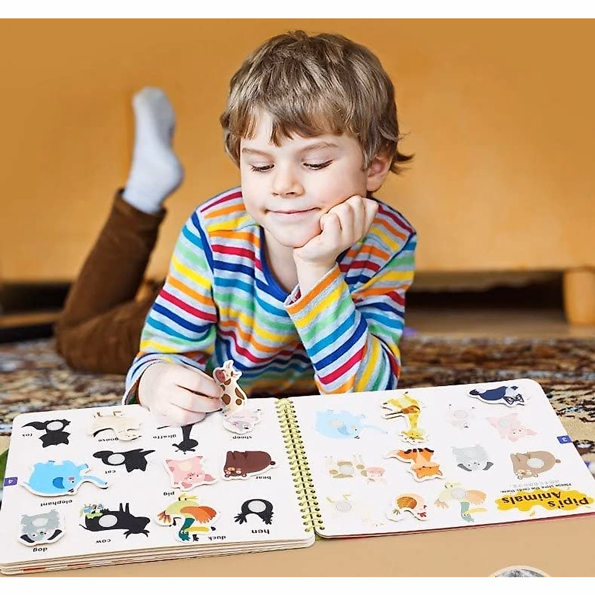 JIFOVER Early Education Enlightenment Quiet Sticker Toy,Keep Your Kids Away from Electronics,2023 New Toddler Busy BookEducational Toddler Books Educational Toys for 2-6 Year Old Kids (5pcs)