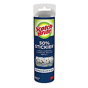 Wide Lint Roller Refills (120 Sheets Total) Cat Dog Pet Hair Animal Fur Remover Clothing Upholstery, Pack of 4