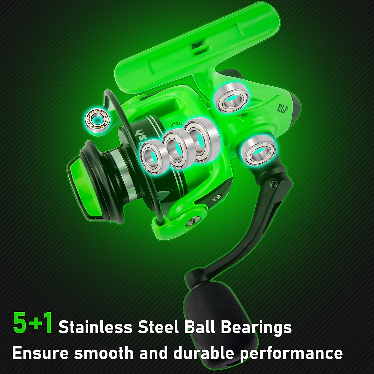 Dr.Fish Ice Fishing Rod and Reel Combo with 2 Ice Spinning Reels Ice Fishing Gears Equipment Ice Fishing Pole Ice Jig Lures