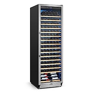 TYLZA Wine Fridge 24 Inch, 189 Bottles Large Wine Cooler Refrigerator, Built-in or Freestanding Tall Wine Cooler with Upgraded Compressor, Low Noise, Fast Cooling and Intelligent Temperature Memory