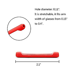 Alamic Eyewear Retainer Eyeglass Temple Tip for Kids and Adults Silicone Anti Slip Holder for Glasses Piece Ear Hook - 12 Pairs