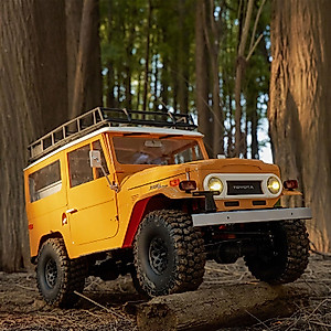 EAZYRC X FMS 1/10 Toyota Land Cruiser FJ40 RS with Licensed RC Truck Blue, All Terrain Waterproof 4WD 35T 550 Motor RC Crawler for Adult,2.4Ghz Remote Control, No Battery (yellow)