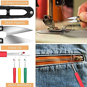 12 Pcs Sewing Scissors Set for Fabric Cutting Tailor Scissors Small Scissors Fabric Scissors with Tape Measure Thread Snips 3 Seam Rippers 4 Sewing Tailors Chalk Sewing Pins for DIY Quilting Gifts