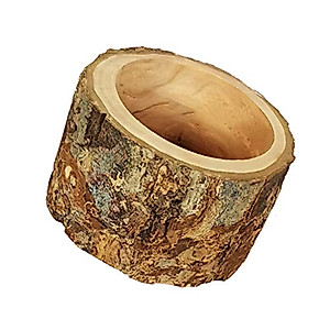 POPETPOP Hamster Wooden Food Bowl for Hedgehog Guinea- Pig Gerbil Squirrel Reptiles Chinchilla Ceramic Feeding Dish (Random Color)