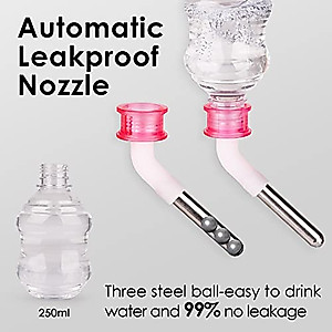 Super Design Dog Water Bottle Stand, Automatic Multifunctional Dog Water Bottle Dispenser Dog Water Feeders Bowl Dispenser Portion Control Water Dispenser for Dogs & Cats, No More Dripping Beard