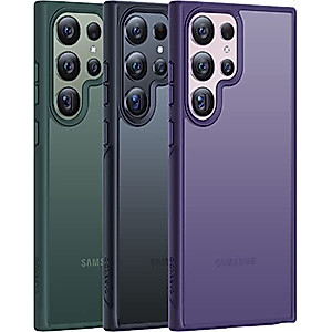 CASEKOO Genuine Official for Samsung Galaxy S23 Ultra case (10FT Military Drop Protection) (Zero-Smudge Tech) Translucent Hard Back & Soft Bumper, Protective Slim S23 Ultra Case 6.8'' 2023, Purple