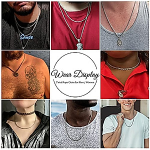 HolyFast Twist Chain Necklace - Stainless Steel Rope Jewelry for Men & Women