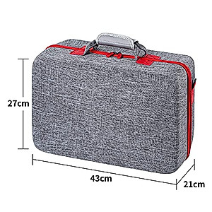KANG YU Storage Carrying Case Hard Shell Compatible with PS5,Waterproof shoulder bag Compatible with Playstation 5 Console , Storage Controllers, Cables and Other Accessorie