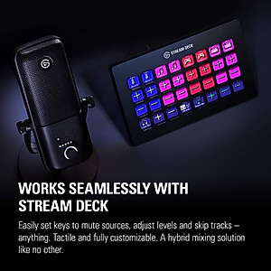 Elgato Wave:3 - USB Condenser Microphone and Digital Mixer for Streaming, Recording, Podcasting - Clipguard, Capacitive Mute, Plug & Play for PC/Mac (Renewed)