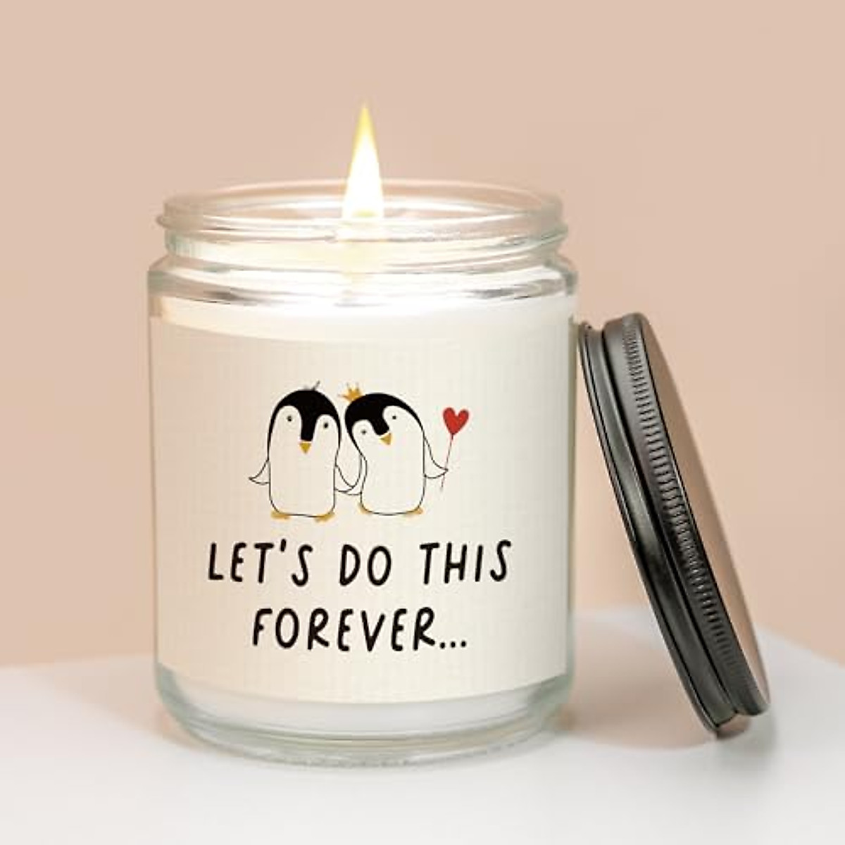 Shqiueos Anniversary Candle Gifts for Men Women, I Love You Gifts for Girlfriend, Boyfriend, Wife, Husband, Funny Couple Gifts for Him Her, Let's Do This Forever Candle 7oz