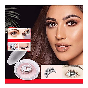 2022 New Reusable Self Adhesive Lashes, Waterproof Reusable Eyelashes No Eyeliner or Glue, Fake Eyelashes Natural Look, Stable/non-slip Natural Lashes, Perfect False Eyelashes for Women (NATURAL)
