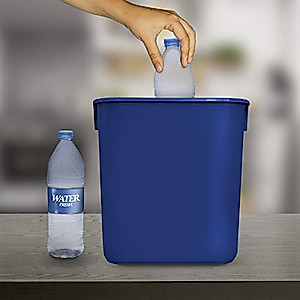 Acrimet Wastebasket Bin 13QT (Plastic) (Blue Color) (Set of 4)